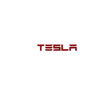 "Tesla Font" Sticker for Sale by joeredbu | Redbubble