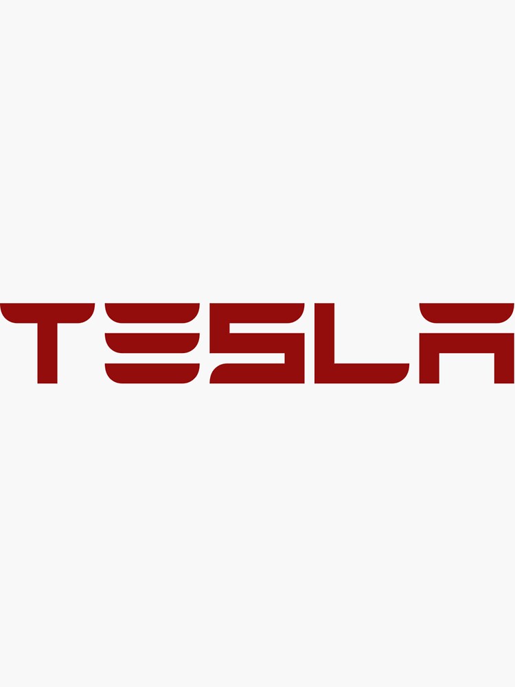 "Tesla Font" Sticker for Sale by joeredbu | Redbubble