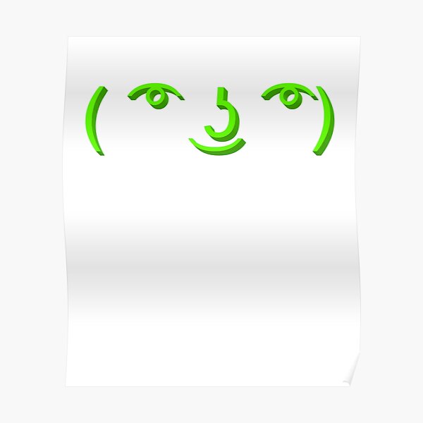 "Le lenny face emoticon" Poster by pirkchap | Redbubble