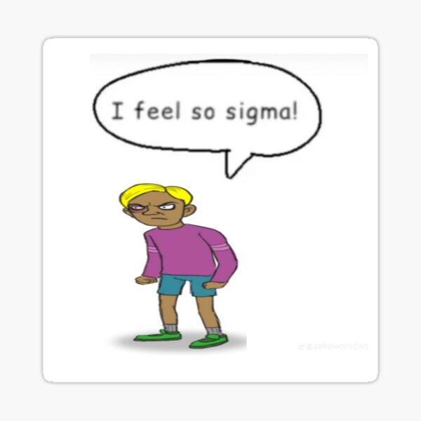 "i feel so sigma travis phelps" Sticker for Sale by cutehotdogshop ...