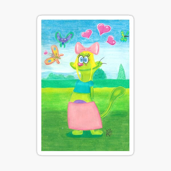 "Oggy and the Cockroaches AURORA with a Background" Sticker for Sale by ...