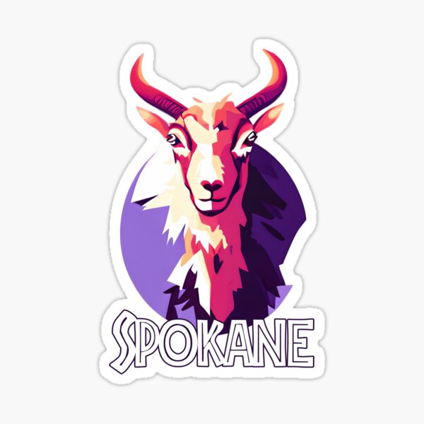 "Spokane Goat Design" Sticker for Sale by automaticshoes | Redbubble