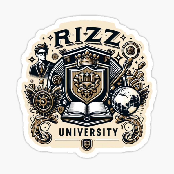 " Rizz University" Sticker for Sale by VarietyVolt | Redbubble