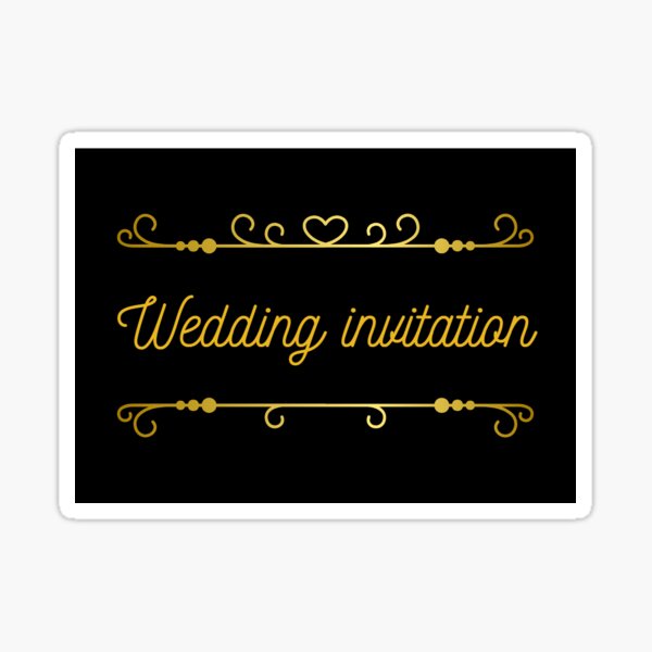 "Wedding invitation" Sticker for Sale by HelgaKananoven | Redbubble