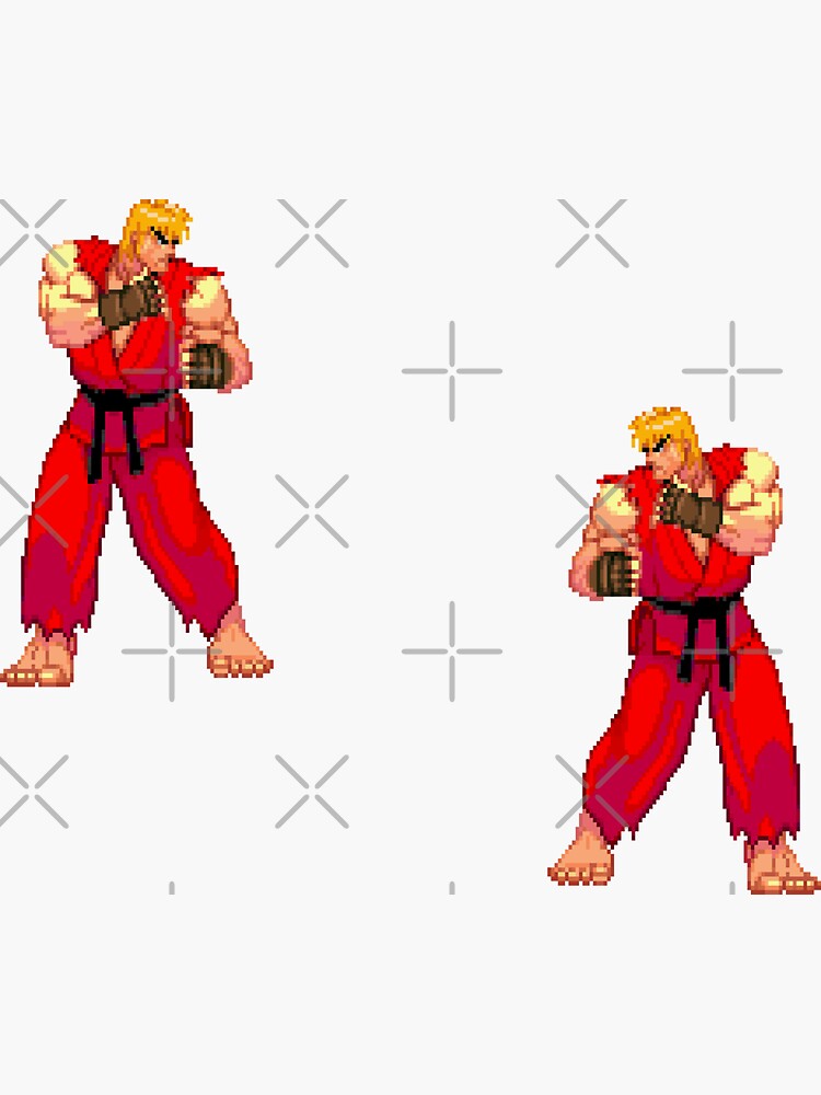 "Ken Fighting Stance SF3" Sticker for Sale by ropified | Redbubble