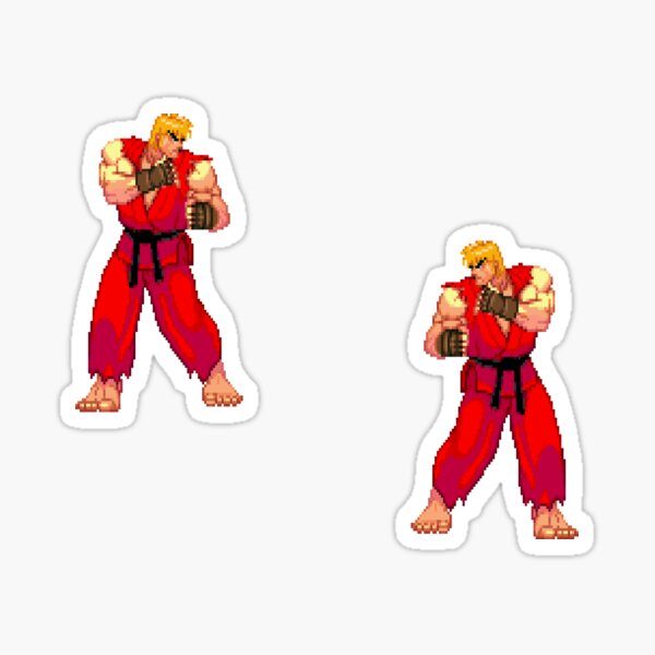 "Ken Fighting Stance SF3" Sticker for Sale by ropified | Redbubble