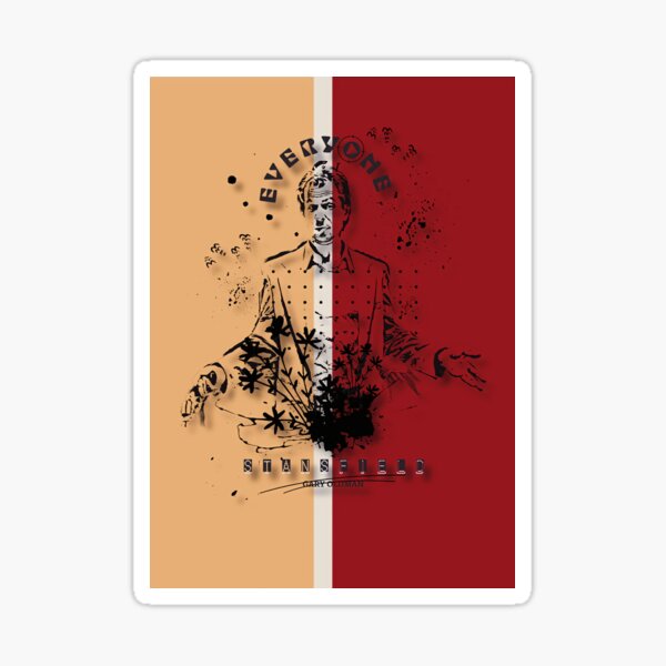 "Leon Red - Gary Oldman" Sticker for Sale by Carol Presents | Redbubble