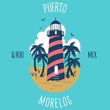 "Puerto Morelos lighthouse" Sticker by M-o-n | Redbubble