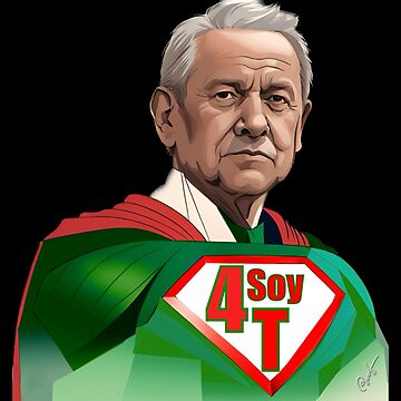 "AMLO figure with the colors of the flag and the logo of the fourth ...