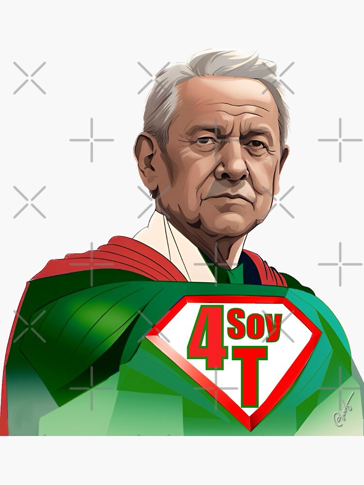 "AMLO figure with the colors of the flag and the logo of the fourth ...