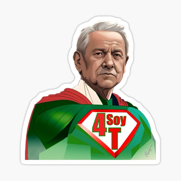 "AMLO figure with the colors of the flag and the logo of the fourth ...