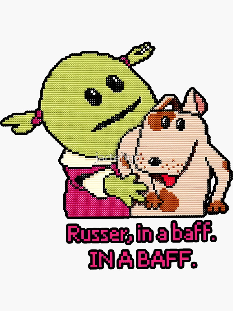 "Nanalan Mona and Russer" Sticker for Sale by jartehyo | Redbubble