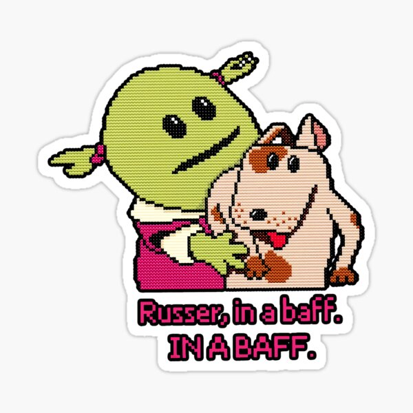 "Nanalan Mona and Russer" Sticker for Sale by jartehyo | Redbubble