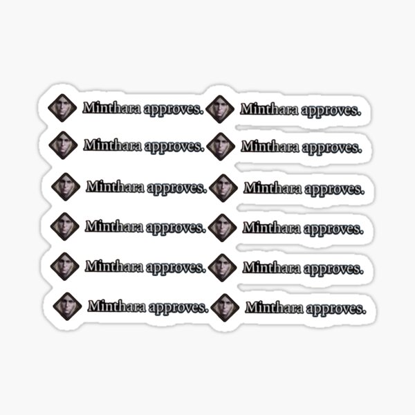 "Minthara Approves Sheet" Sticker for Sale by GeorgiaGurl | Redbubble