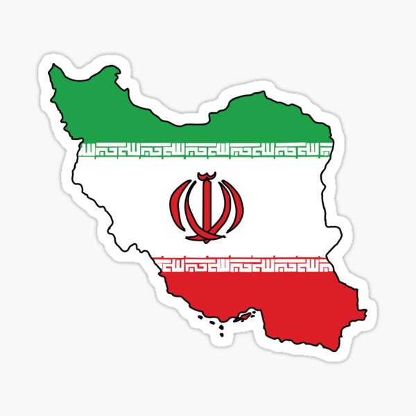 "Iran country shape flag" Sticker for Sale by zenithcreative | Redbubble
