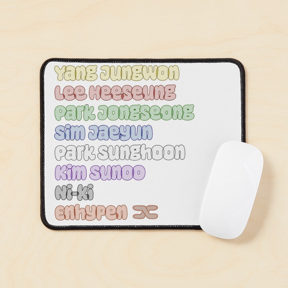 "Enhypen Fan Chant/Member Names" Sticker for Sale by lilymarg | Redbubble