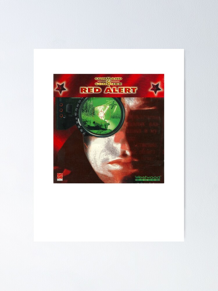 Poster for Sale mit "C&C Red Alert 1 Box Cover Art – Command & Conquer ...