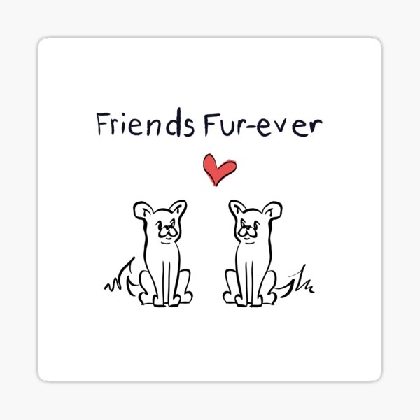 "Puppy best friends " Sticker for Sale by Ruth Elliott | Redbubble