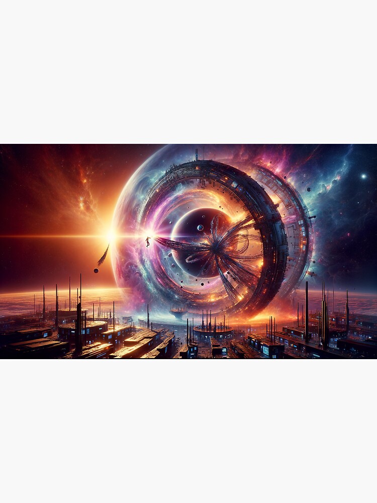 "Galactic Empires: A Vibrant Space Civilization Artwork" Sticker for ...