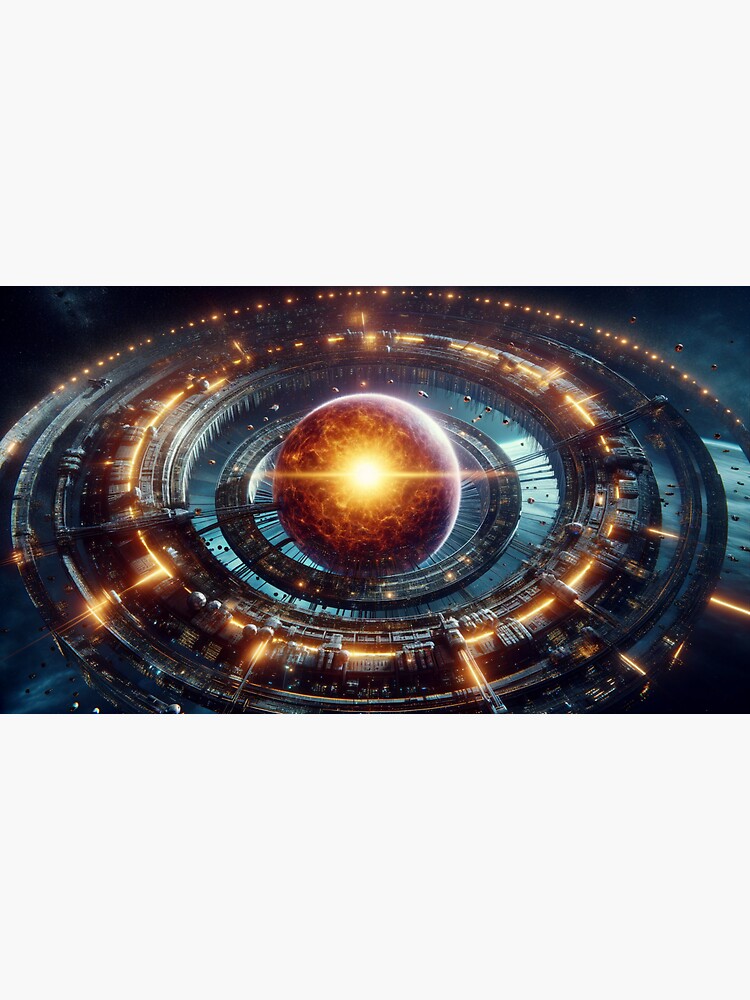 "Galactic Empires: A Vibrant Space Civilization Artwork" Sticker for ...