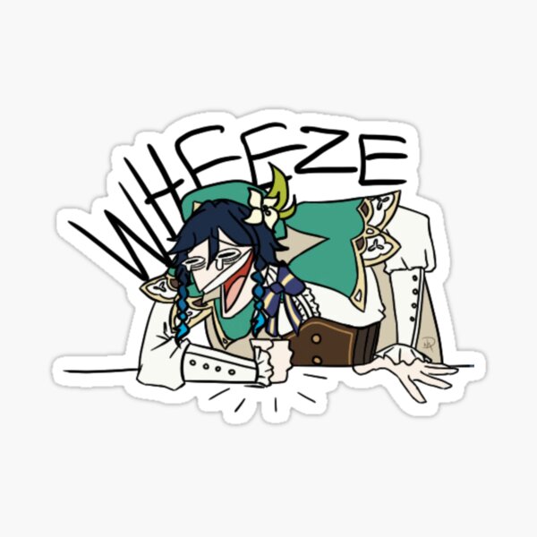 "Venti Wheeze Meme Genshin Impact" Sticker for Sale by puffdipper ...
