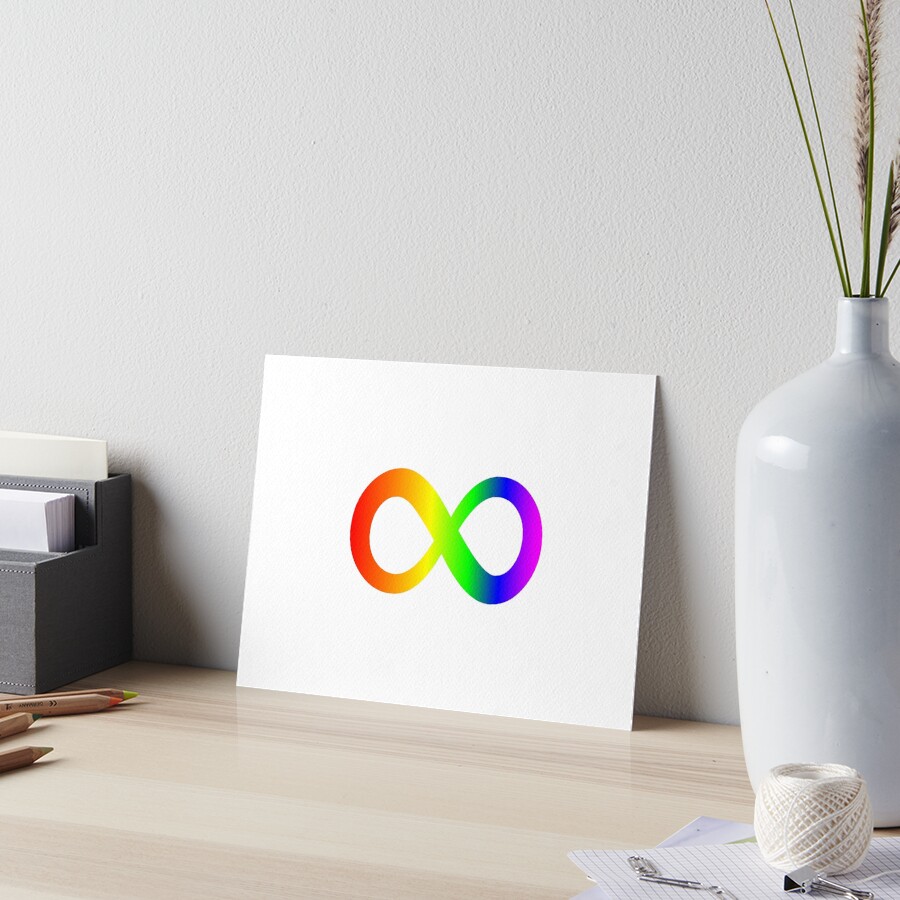 "Autism Awareness Rainbow Infinity Symbol" Art Board Print by Martstore ...