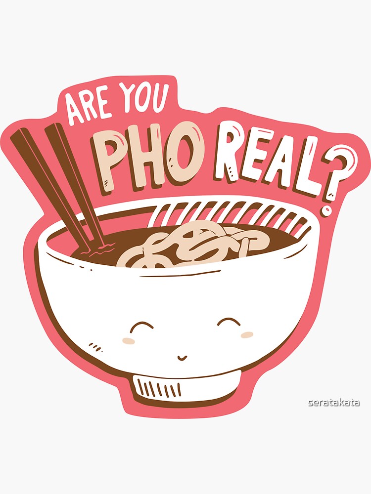 "Are You Pho Real?" Sticker for Sale by seratakata | Redbubble