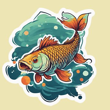 "Carpy carp" Sticker for Sale by NothingFishy | Redbubble