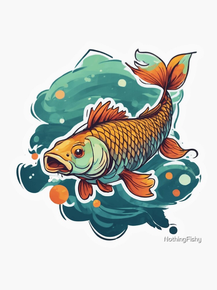 "Carpy carp" Sticker for Sale by NothingFishy | Redbubble