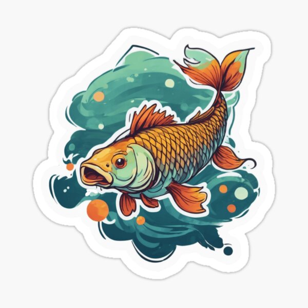 "Carpy carp" Sticker for Sale by NothingFishy | Redbubble