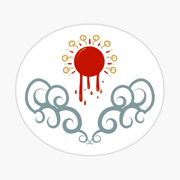 "The Bleeding Sun and Clouds." Sticker by Ana-Imagine | Redbubble