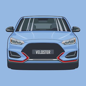 "Veloster N - vector drawing" Sticker by yohannlp | Redbubble