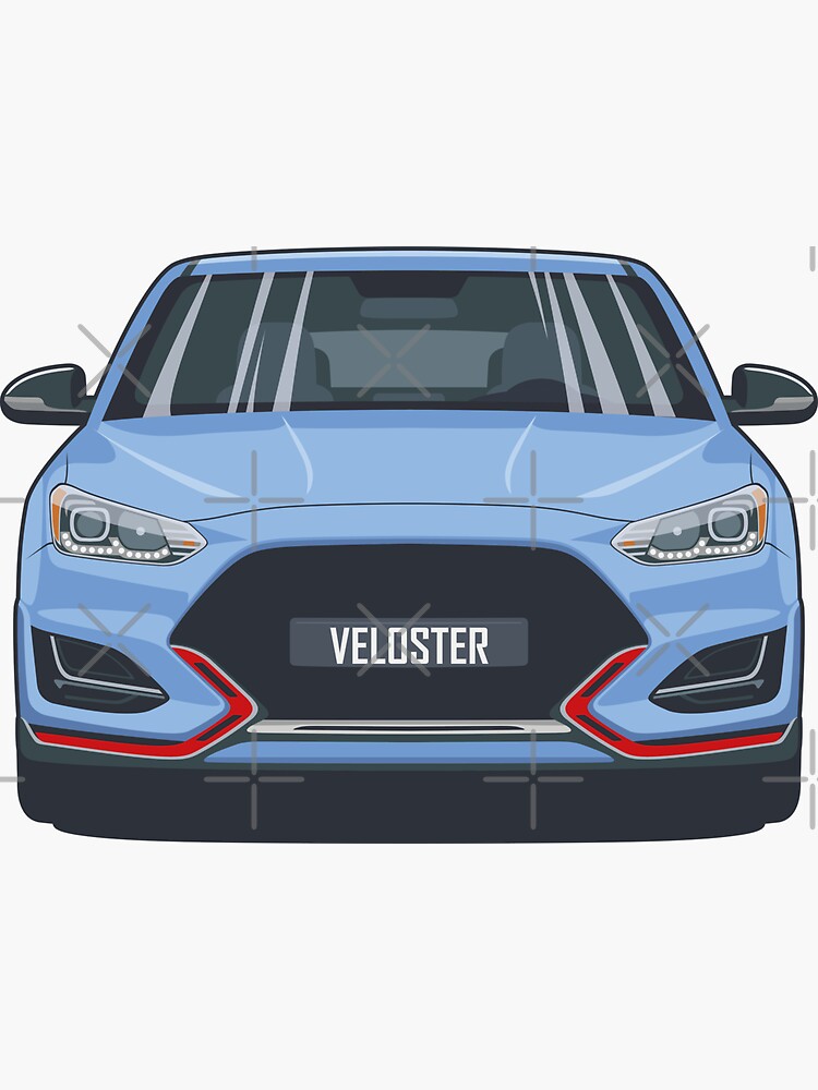"Veloster N - vector drawing" Sticker by yohannlp | Redbubble