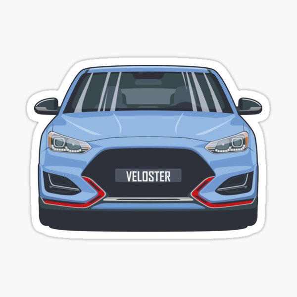 "Veloster N - vector drawing" Sticker by yohannlp | Redbubble