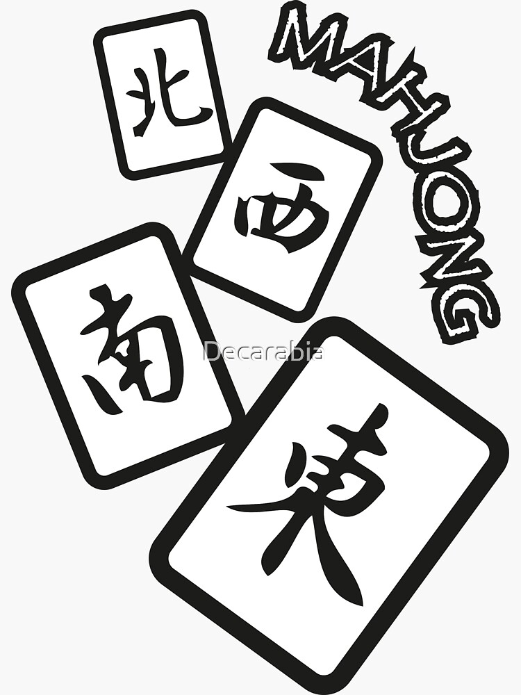 "mahjong" Sticker by Decarabia | Redbubble