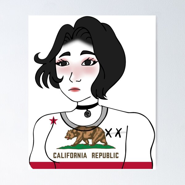 "Doomer Girl Wojak - California" Poster for Sale by AztecaPixels ...