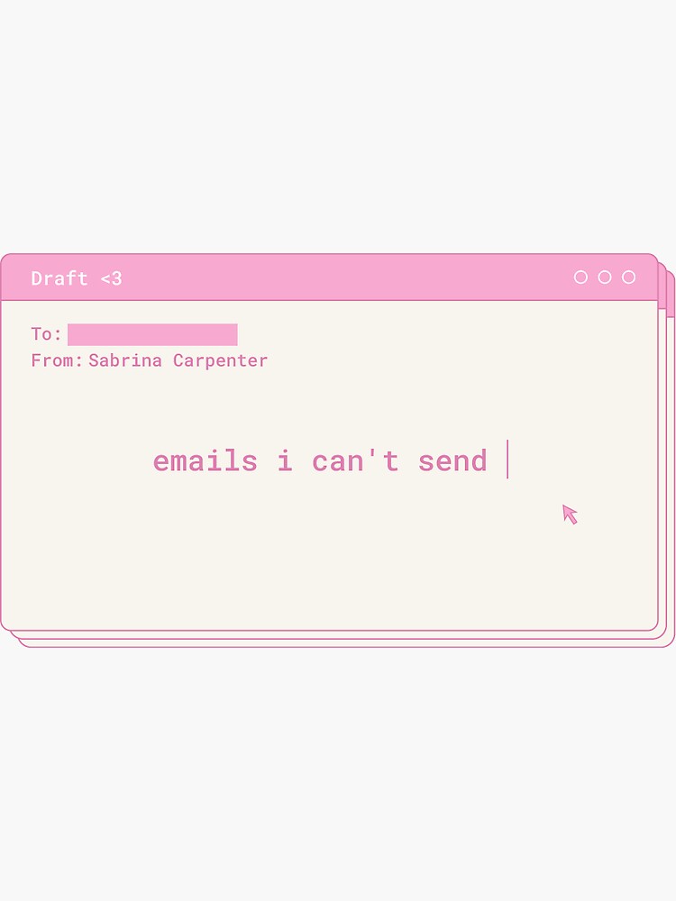 "emails I can't send" Sticker for Sale by liminalmood | Redbubble