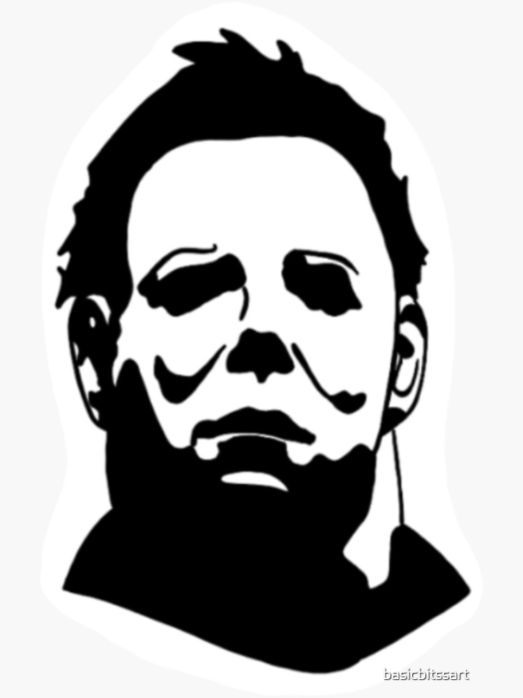 "Traditional Michael Myers" Sticker for Sale by basicbitssart | Redbubble
