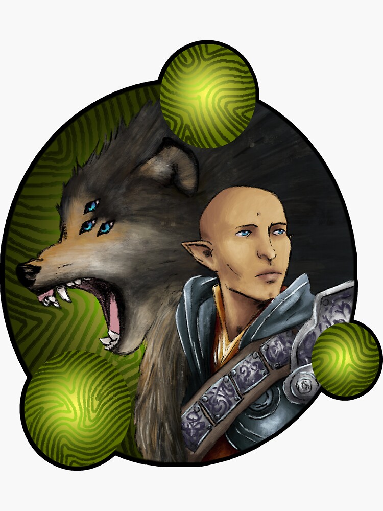 "Elf and Wolf" Sticker for Sale by KasonNvidiade | Redbubble