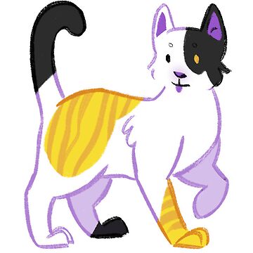 "Nonbinary Pride Cat" Sticker for Sale by Nakari Speardane | Redbubble