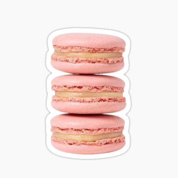"Pink Macarons" Sticker for Sale by lizzieolsenshop | Redbubble