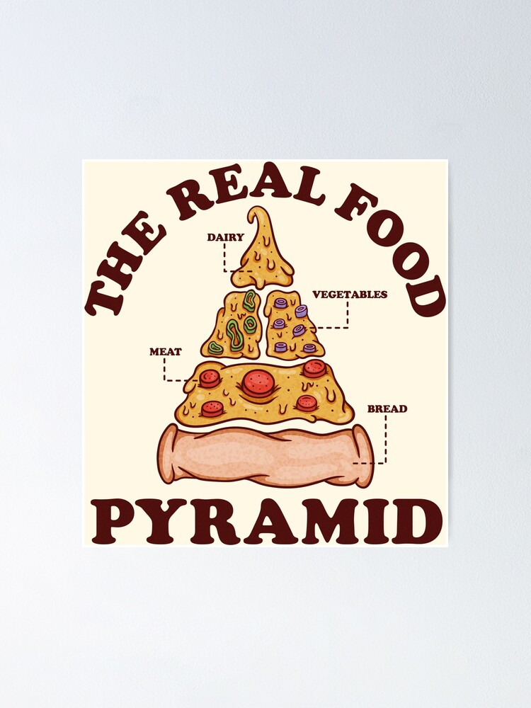 "The Real Food Pyramid - Pizza Lover" Poster for Sale by MarkPeoni ...