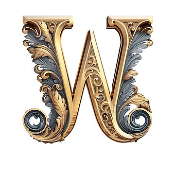 "Unique Alphabet Letter W; My Lord Style" Sticker for Sale by ...