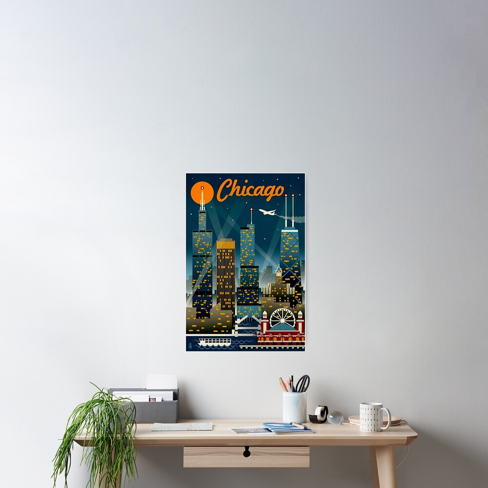 "CHICAGO ; Vintage Travel Advertising Print" Poster for Sale by ...