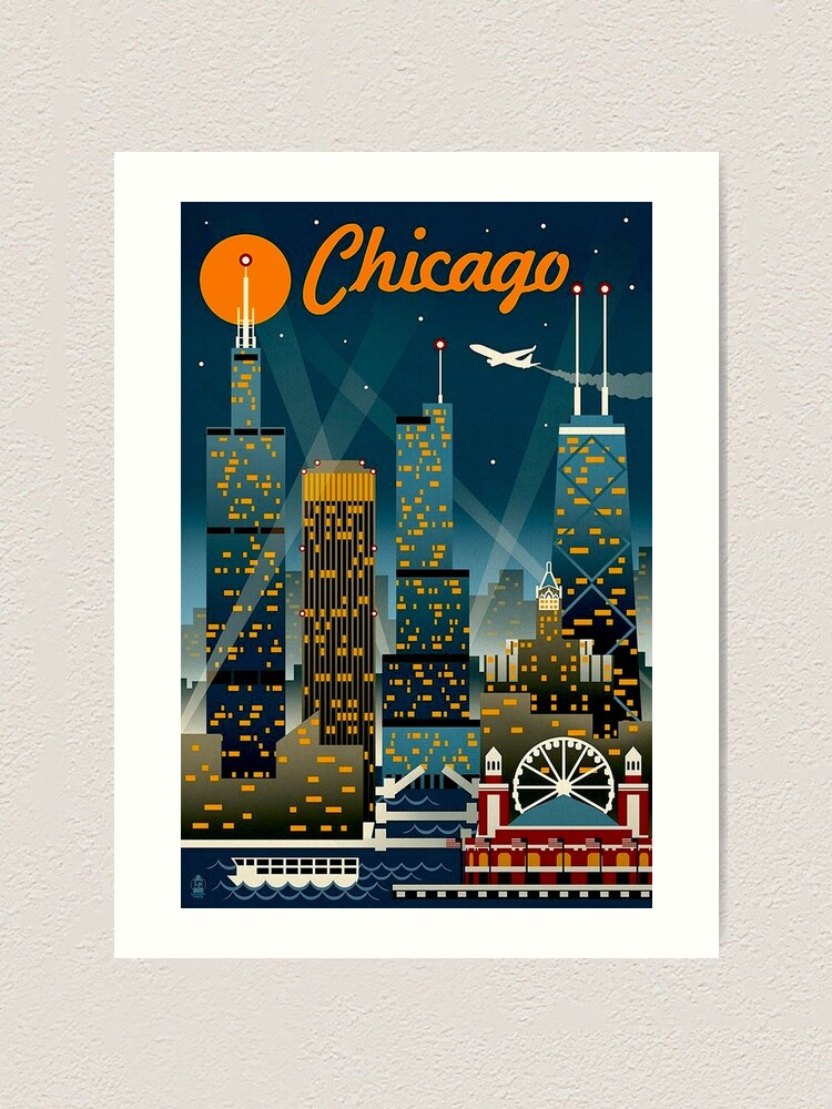 "CHICAGO ; Vintage Travel Advertising Print" Art Print for Sale by ...