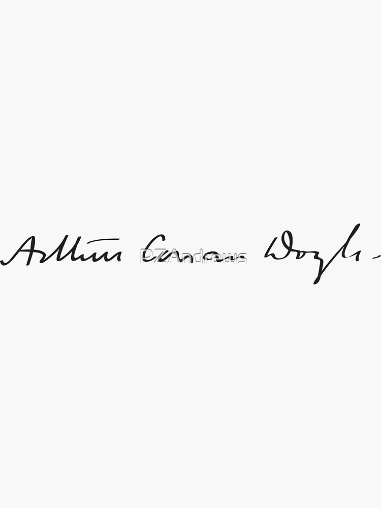 "Arthur Conan Doyle Signature" Sticker by PZAndrews | Redbubble