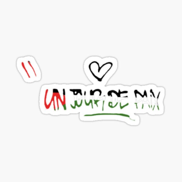 "PNL Gaza a day of Palestinian peace" Sticker by hey-why | Redbubble