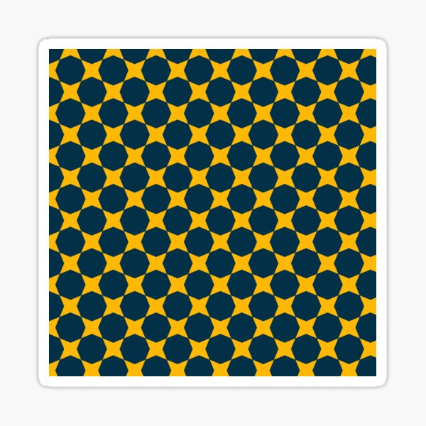 "Navy Blue Yellow Star Octagon Honeycomb Regal Luxe Art Deco Luxury ...