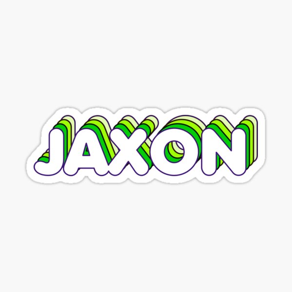 "Green Layers Jaxon Name Label" Sticker for Sale by NormadWorld | Redbubble