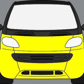 "Smart ForTwo hello yellow black trim" Sticker for Sale by EdimDesign ...